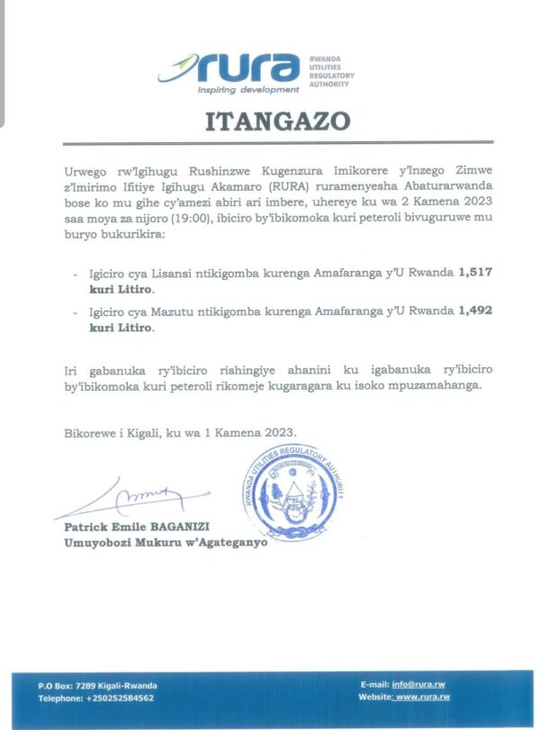 Ibiciro by’ibikomoka kuri peteroli mu Rwanda byagabanyutse ...
